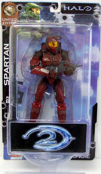Halo Exclusive Action Figures: Red Spartan Battle Damaged (Shelf Wear ...