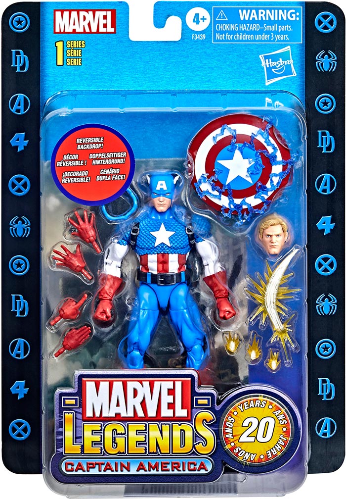 Marvel Legends 20th Anniversary 6 Inch Action Figure - Captain America ...