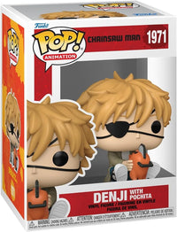 Pop Animation Chainsaw Man 3.75 Inch Action Figure - Denji with Pochit ...